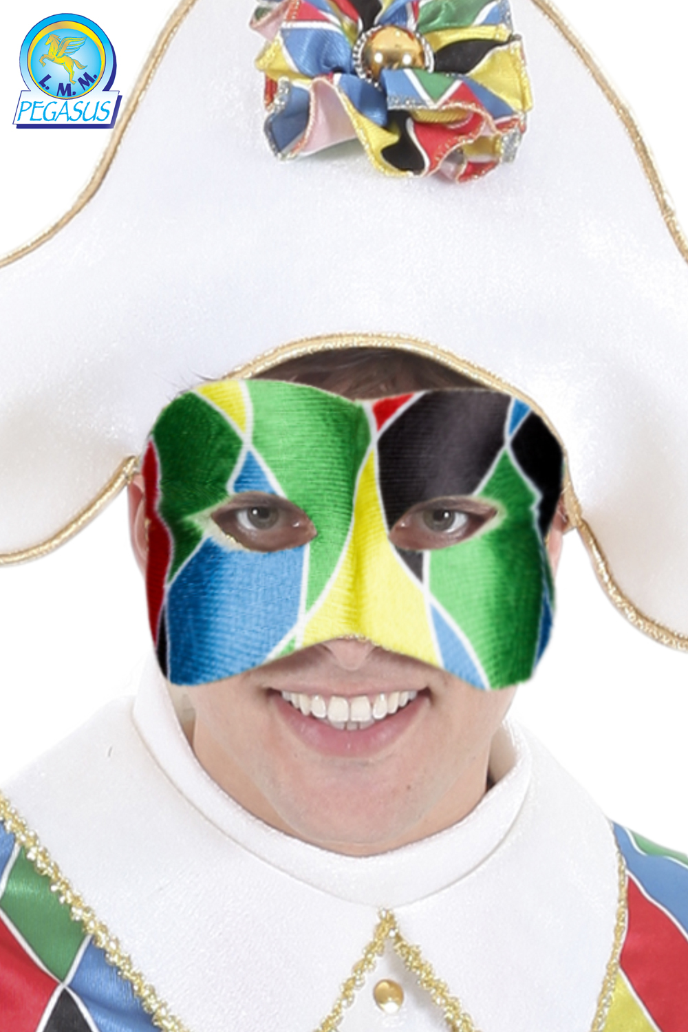 Maschera arlecchino artigianale